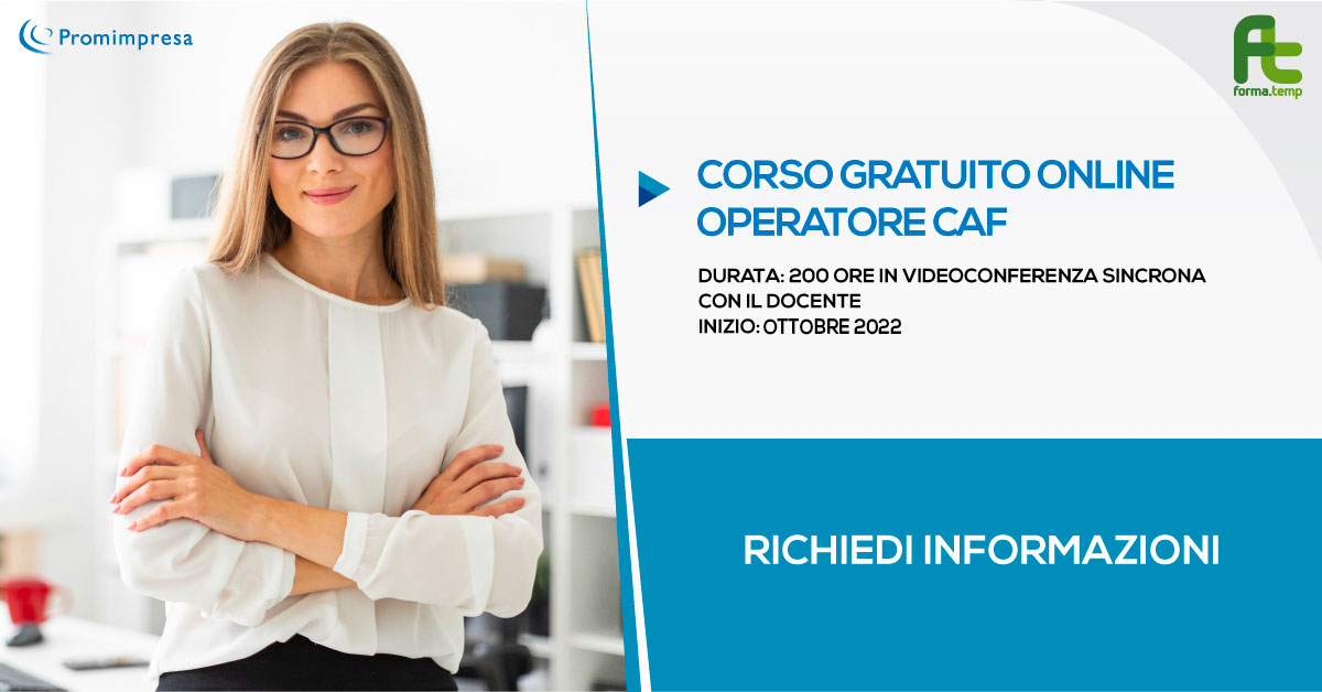 Corso per Operatore CAF (Gratuito) con Certificazione | Formazione Online